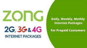 Zong Internet Packages: Daily, Weekly & Monthly 3G/4G Packages ...